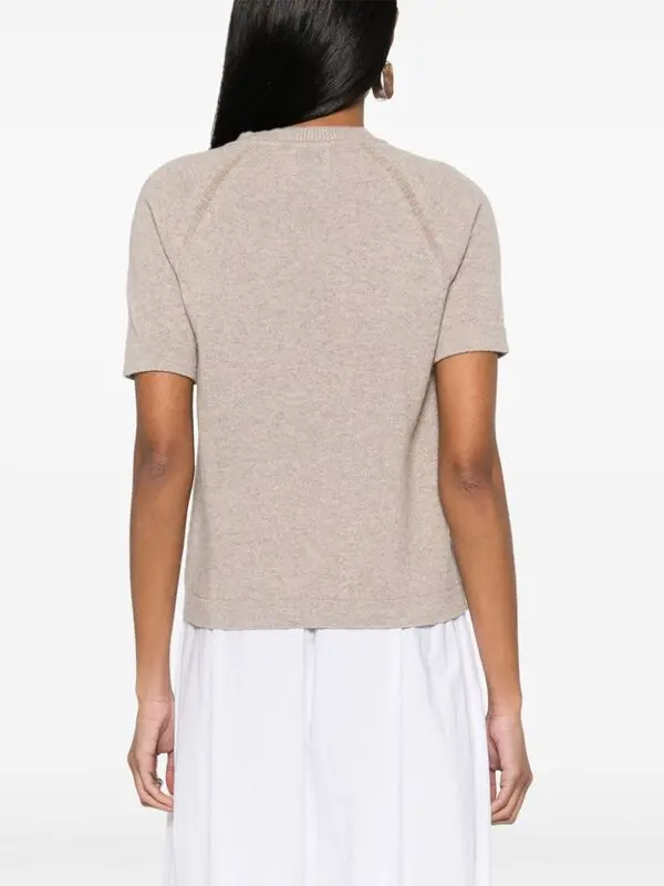 BARRIE Cashmere Knitted Top - Neutrals
