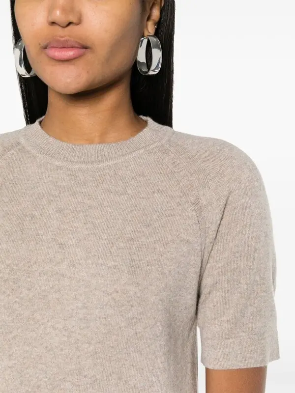 BARRIE Cashmere Knitted Top - Neutrals