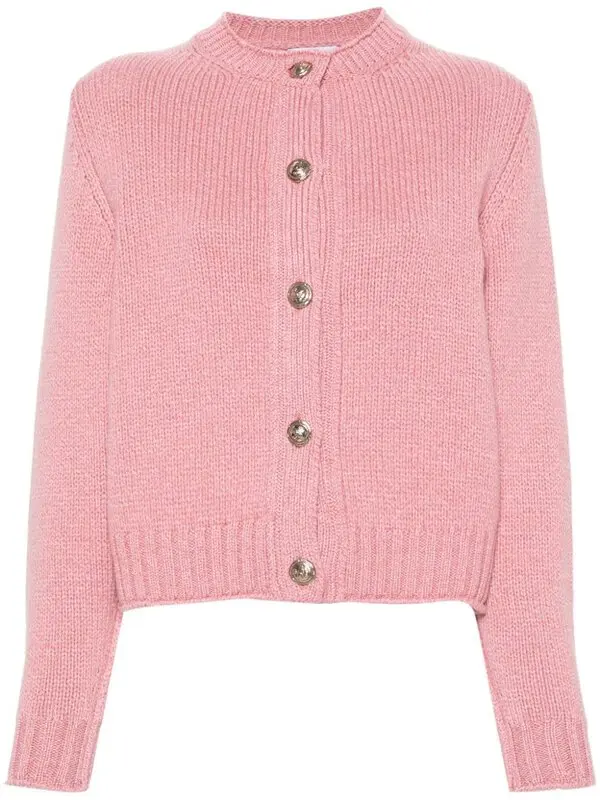 BARRIE Long-sleeve Cashmere Cardigan - Pink