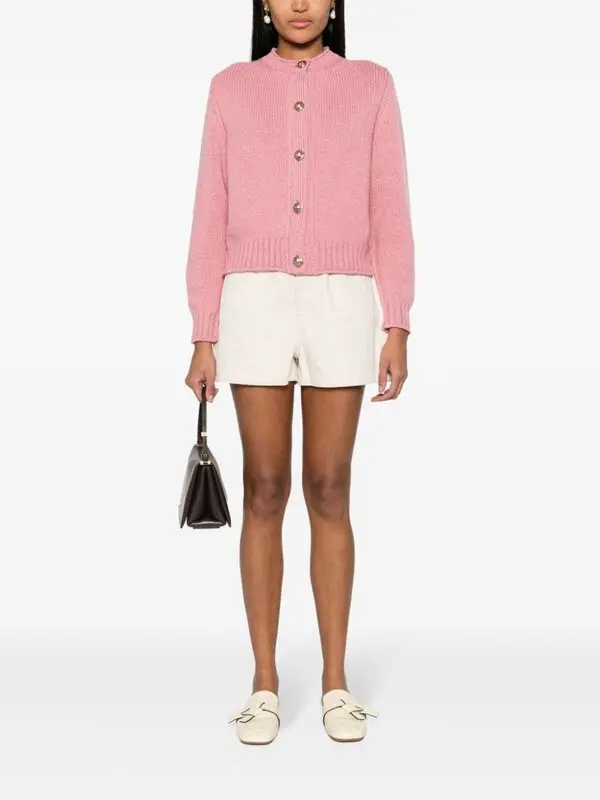 BARRIE Long-sleeve Cashmere Cardigan - Pink