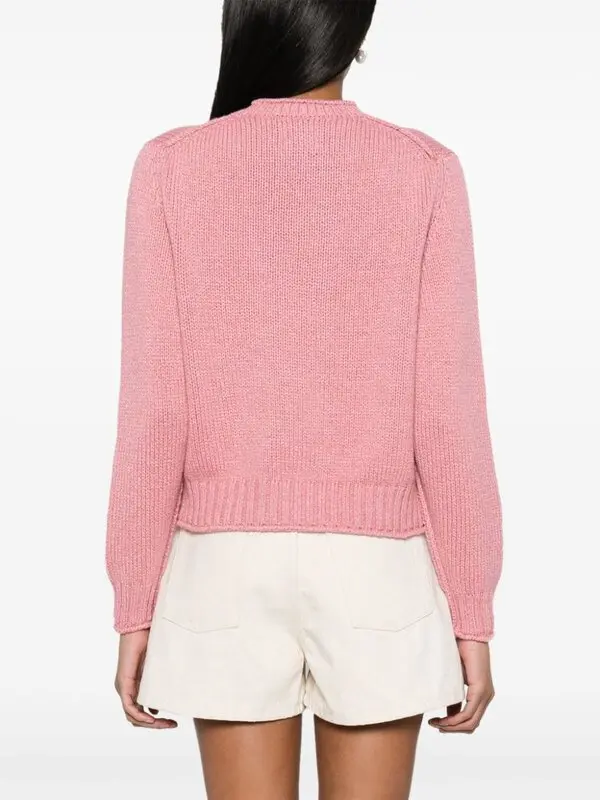 BARRIE Long-sleeve Cashmere Cardigan - Pink