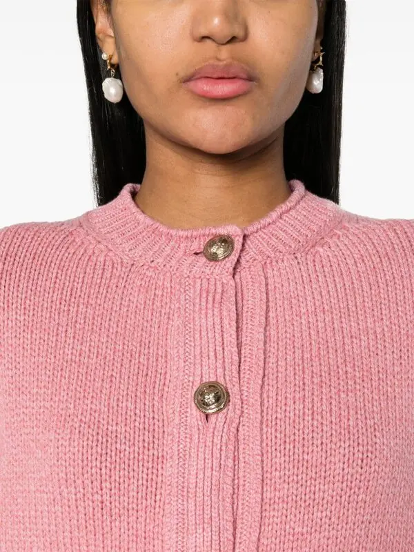 BARRIE Long-sleeve Cashmere Cardigan - Pink