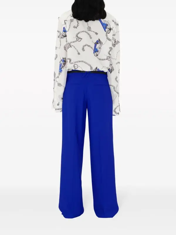 Burberry Wool Tailored Trousers - Blue