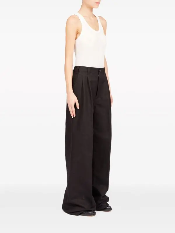 MAISON MARGIELA Wide-leg Tailored Trousers - Black
