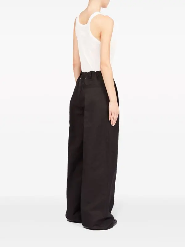 MAISON MARGIELA Wide-leg Tailored Trousers - Black