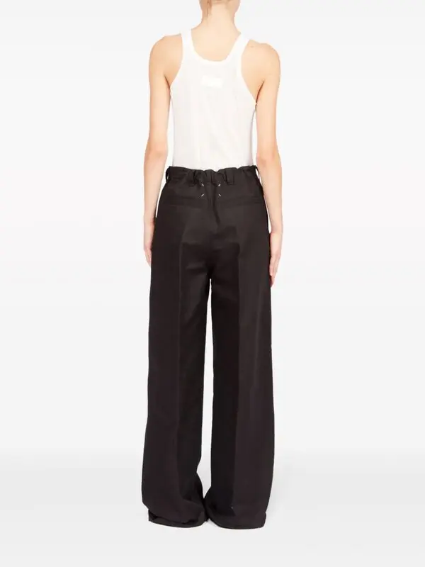 MAISON MARGIELA Wide-leg Tailored Trousers - Black