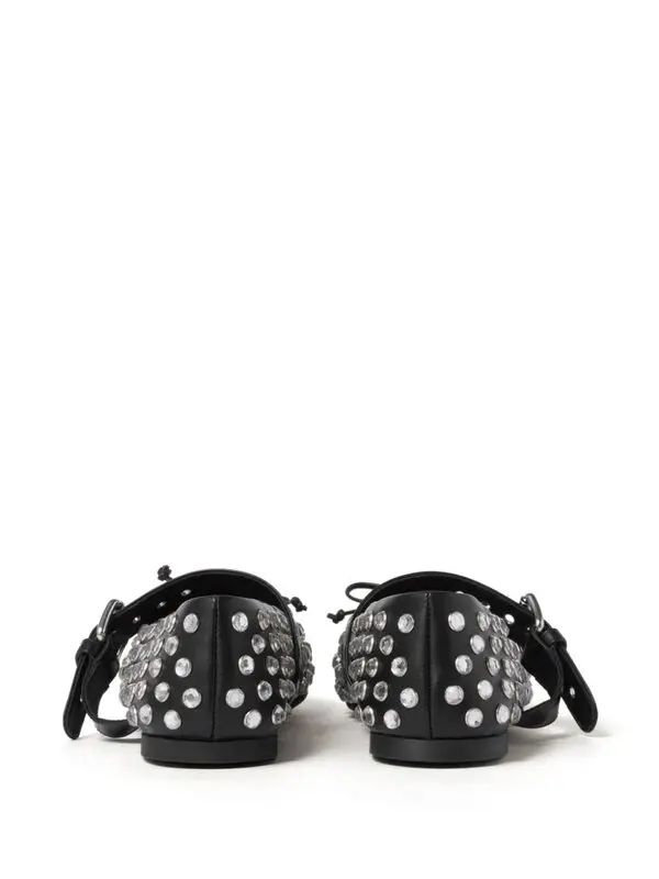Miu Miu Studded Leather Ballerinas