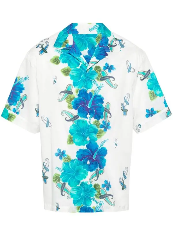 Etro Floral-print Cotton Shirt - White