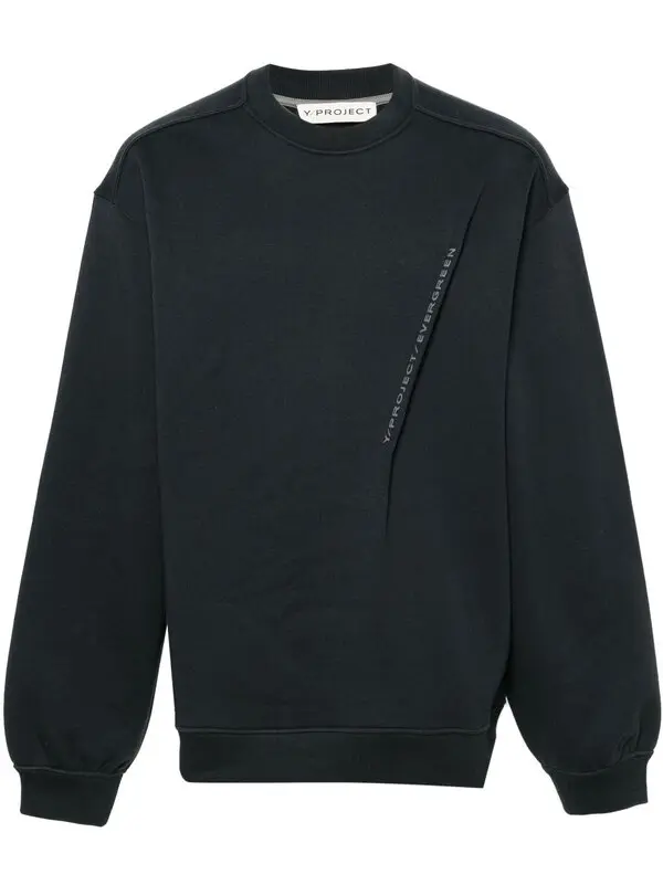 Y/Project Pinched Logo Sweatshirt In Black - 55% Off | Editorialist