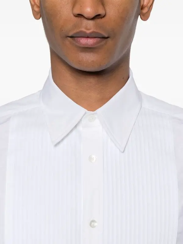 LANVIN Pintuck-detail Cotton Shirt