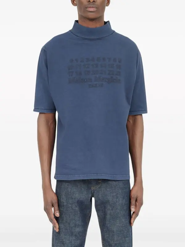 Maison Margiela Numeric Cotton T-Shirt - Blue | Editorialist