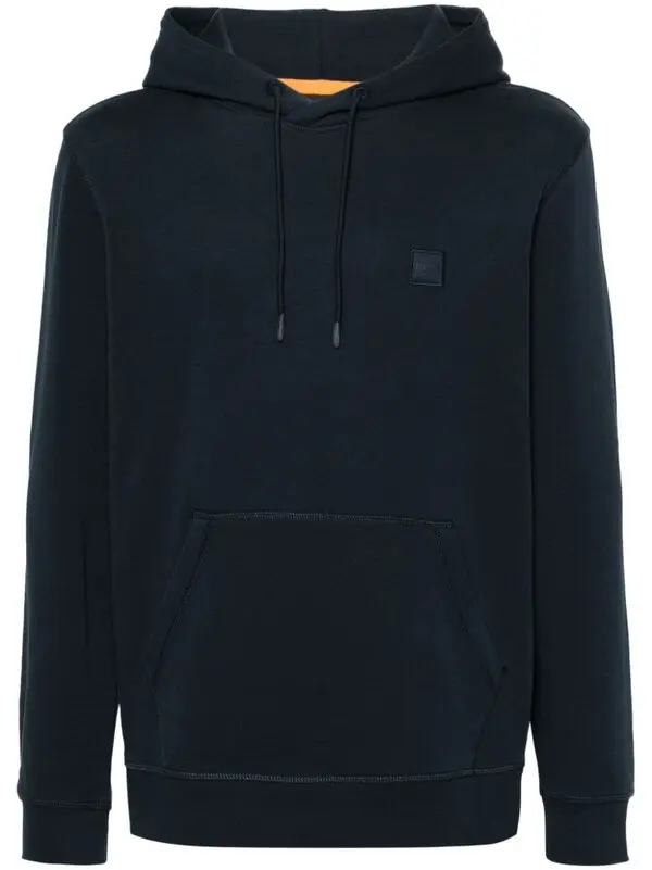 BOSS Logo-patch Cotton Hoodie