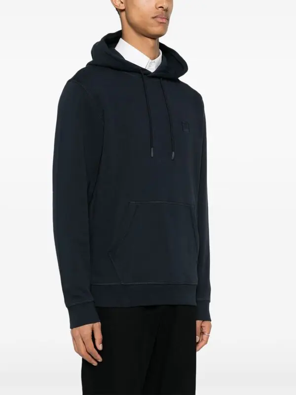 BOSS Logo-patch Cotton Hoodie