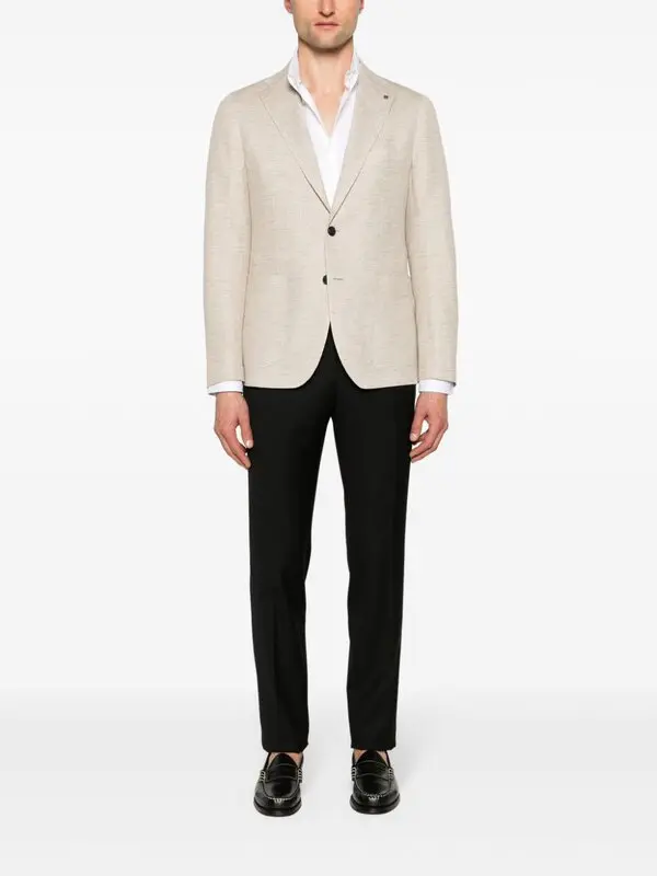 LARDINI Tapered Wool Trousers