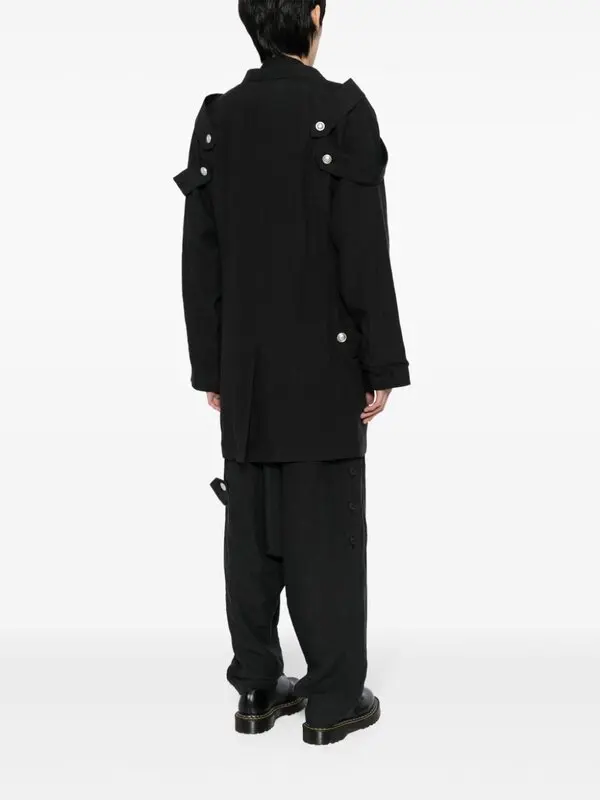 Yohji Yamamoto Contrast-stitch Single-breasted Blazer