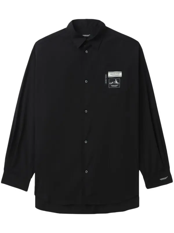 Undercover Logo-patch Cotton-blend Shirt