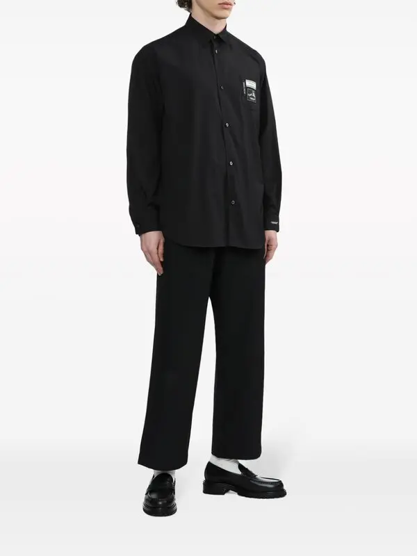 Undercover Logo-patch Cotton-blend Shirt