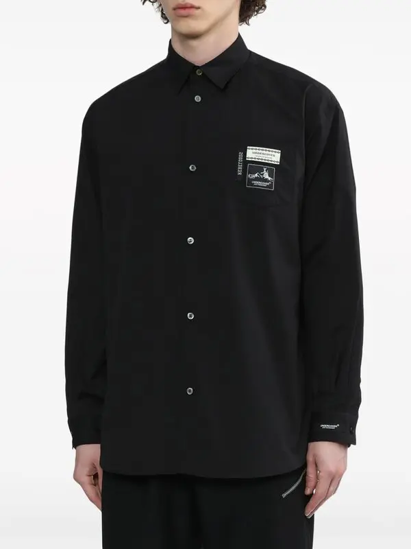 Undercover Logo-patch Cotton-blend Shirt