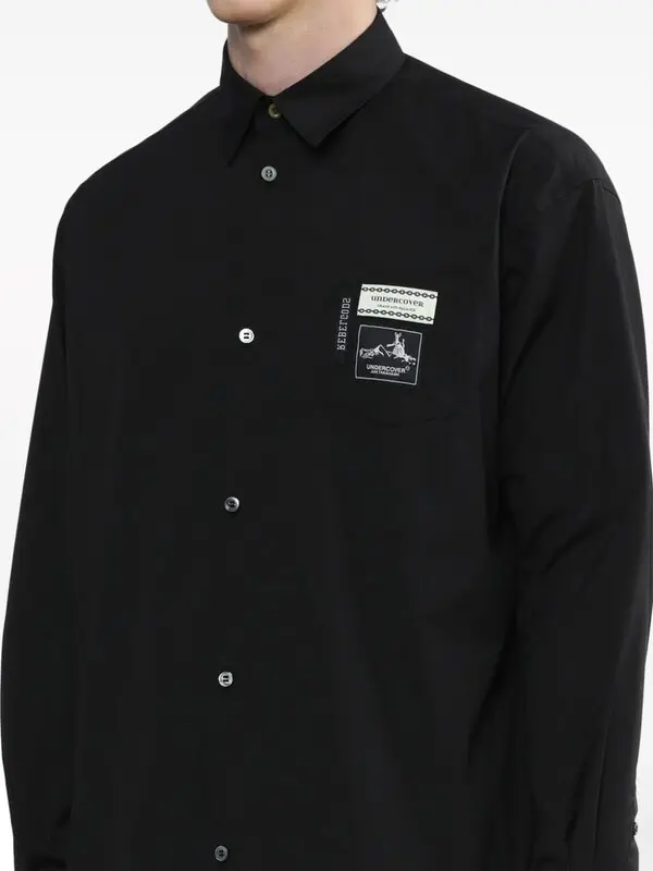Undercover Logo-patch Cotton-blend Shirt