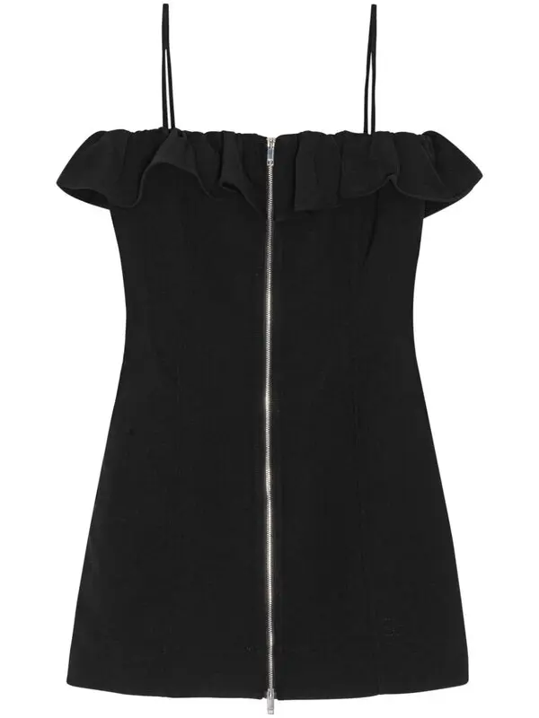 GANNI Ruffle-trim Minidress