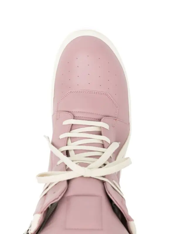 Rick Owens Geobasket High-top Leather Sneakers - Pink