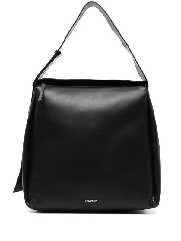Calvin Klein Logo-lettering Tote Bag - Black