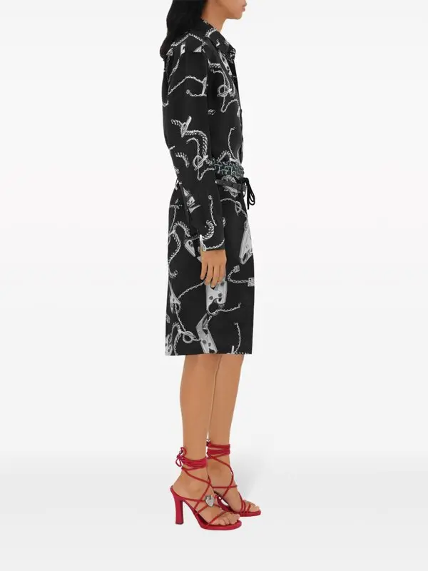 Burberry Knight Hardware Silk Shirt - Black