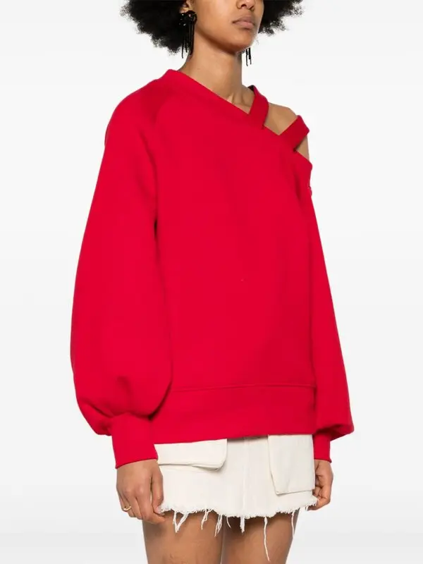 IOANA CIOLACU Sonia Drop-shoulder Sweatshirt - Red