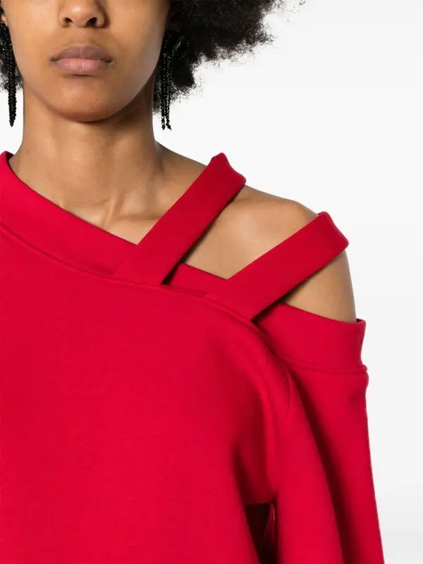 IOANA CIOLACU Sonia Drop-shoulder Sweatshirt - Red