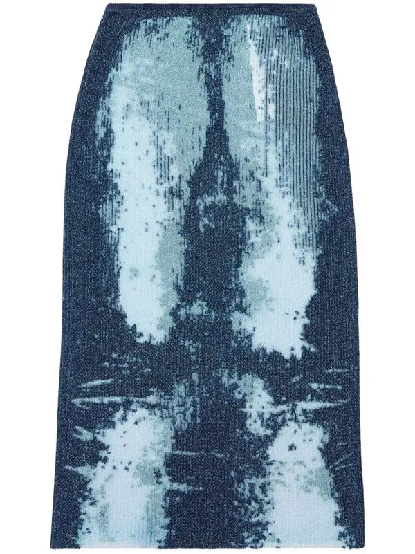 DIESEL® M-begonia Midi Skirt - Blue
