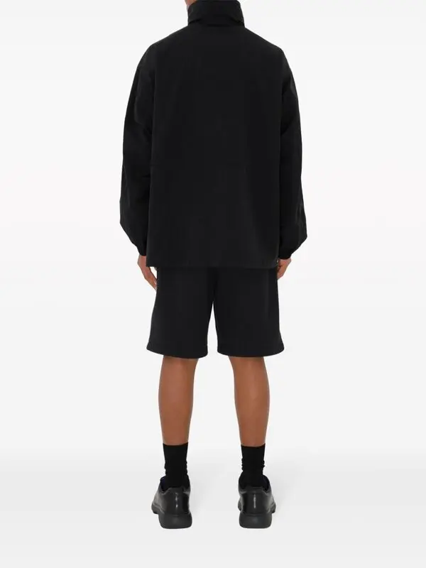 Burberry Appliqué Hooded Jacket - Black