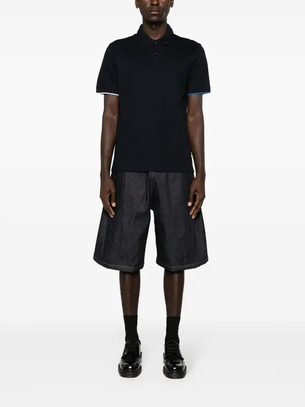 BOSS Piqué-weave Cotton Polo Shirt - Blue