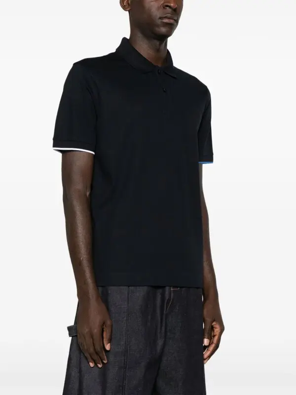 BOSS Piqué-weave Cotton Polo Shirt - Blue