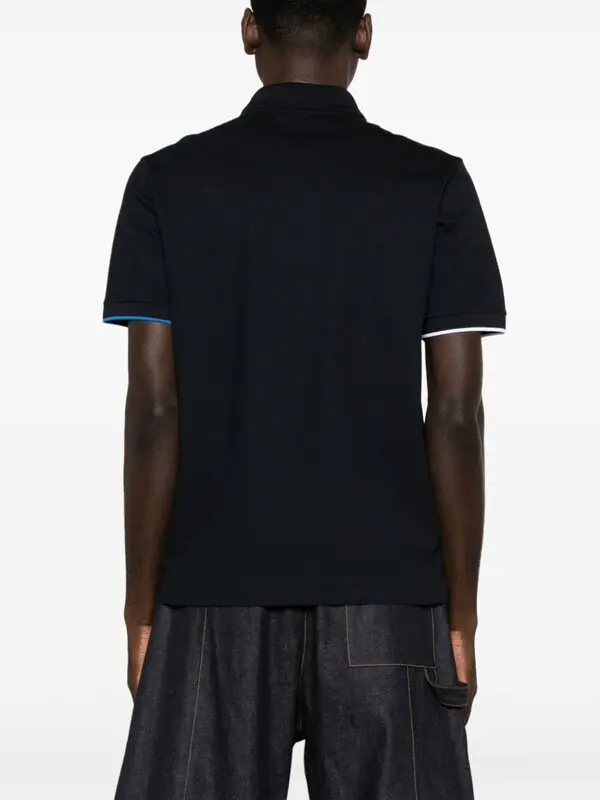 BOSS Piqué-weave Cotton Polo Shirt - Blue
