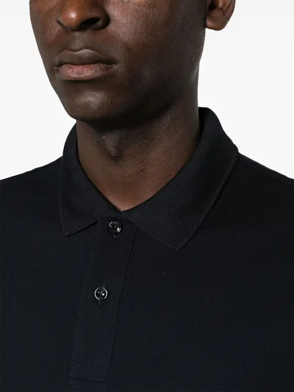 BOSS Piqué-weave Cotton Polo Shirt - Blue