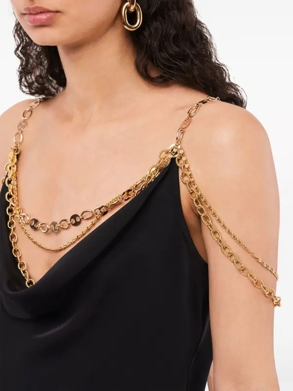 Rabanne Chain-detail Cowl-neck Top
