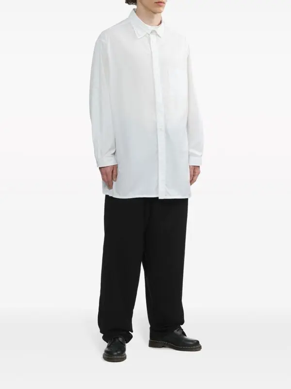Yohji Yamamoto Layered-collar Cotton Shirt
