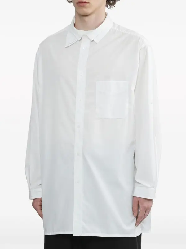 Yohji Yamamoto Layered-collar Cotton Shirt