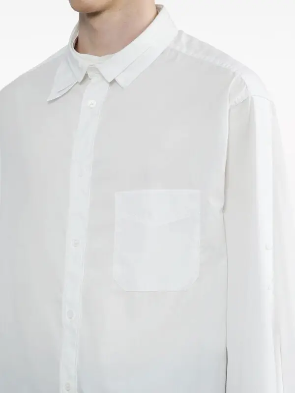Yohji Yamamoto Layered-collar Cotton Shirt