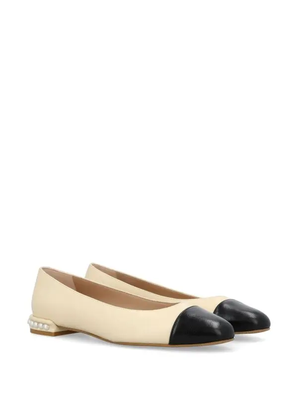 STUART WEITZMAN Pearl Leather Ballerinas