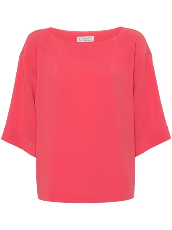 Alberto Biani Boat-neck Blouse - Pink