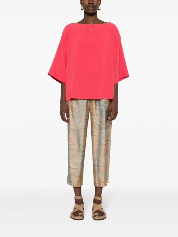 Alberto Biani Boat-neck Blouse - Pink
