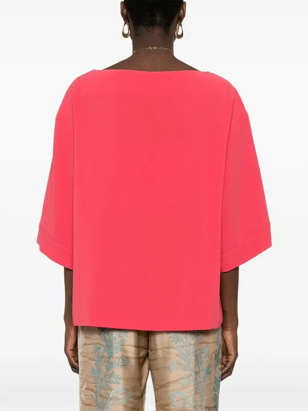 Alberto Biani Boat-neck Blouse - Pink