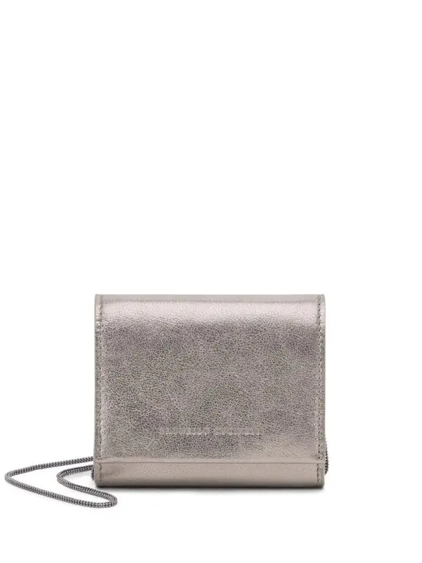 Brunello Cucinelli Logo-debossed Leather Wallet - Grey