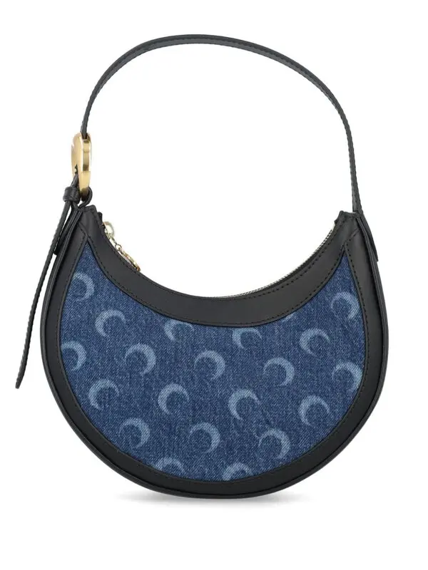 MARINE SERRE Mini Eclips Denim Shoulder Bag