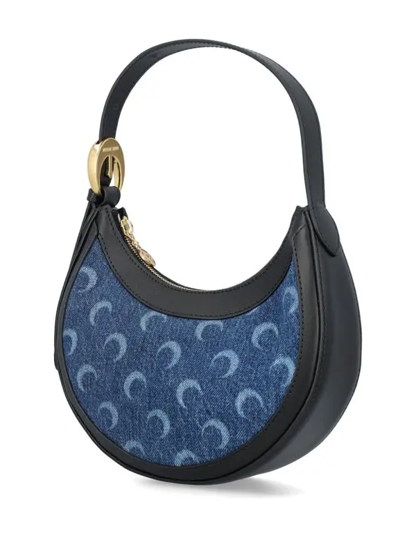 MARINE SERRE Mini Eclips Denim Shoulder Bag