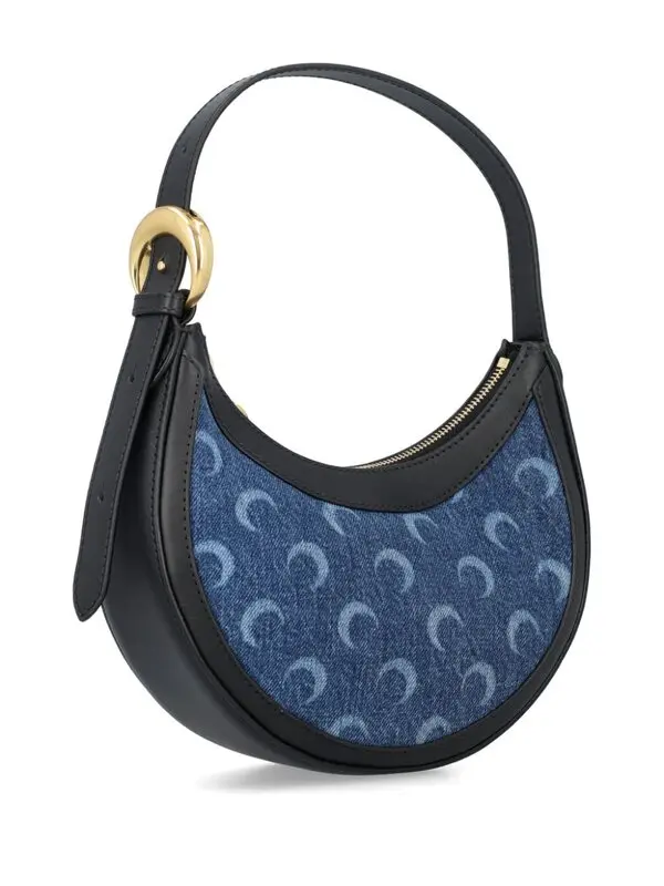 MARINE SERRE Mini Eclips Denim Shoulder Bag