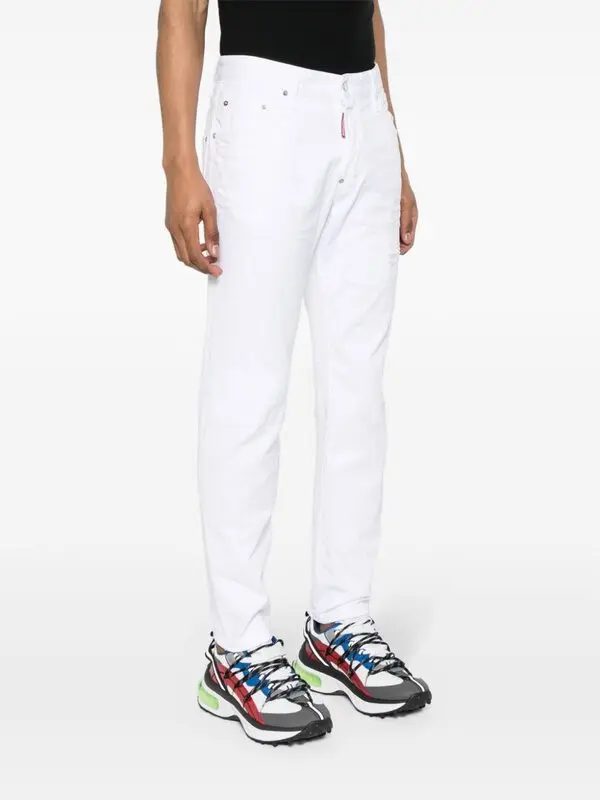 Dsquared2 Bull Skater Mid-rise Slim-fit Jeans - White