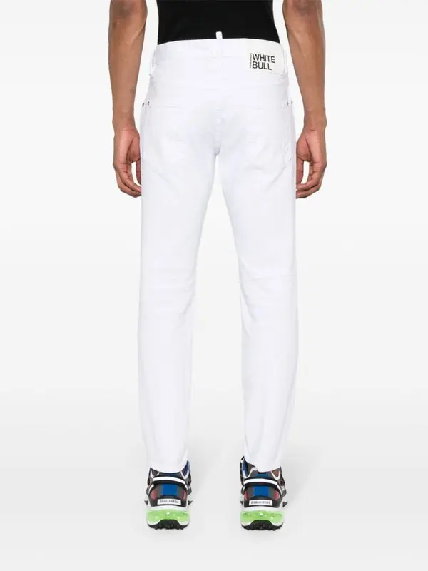 Dsquared2 Bull Skater Mid-rise Slim-fit Jeans - White