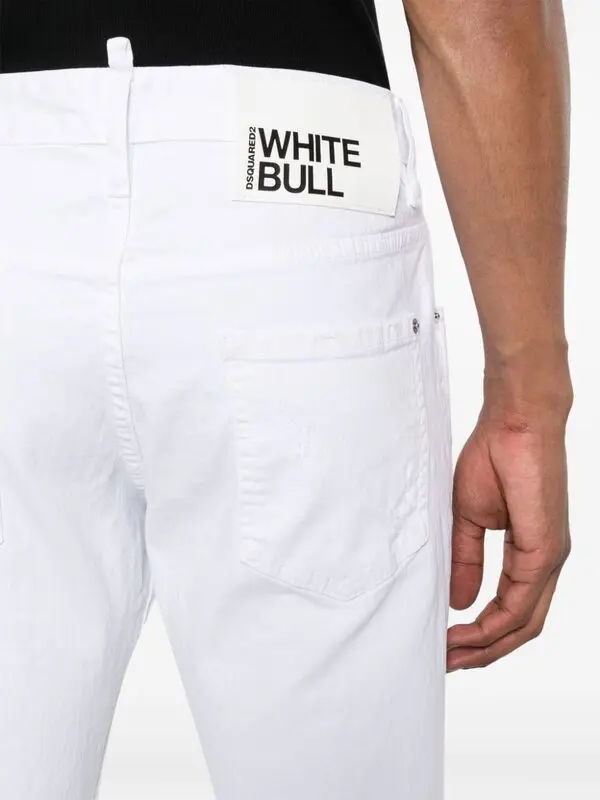 Dsquared2 Bull Skater Mid-rise Slim-fit Jeans - White